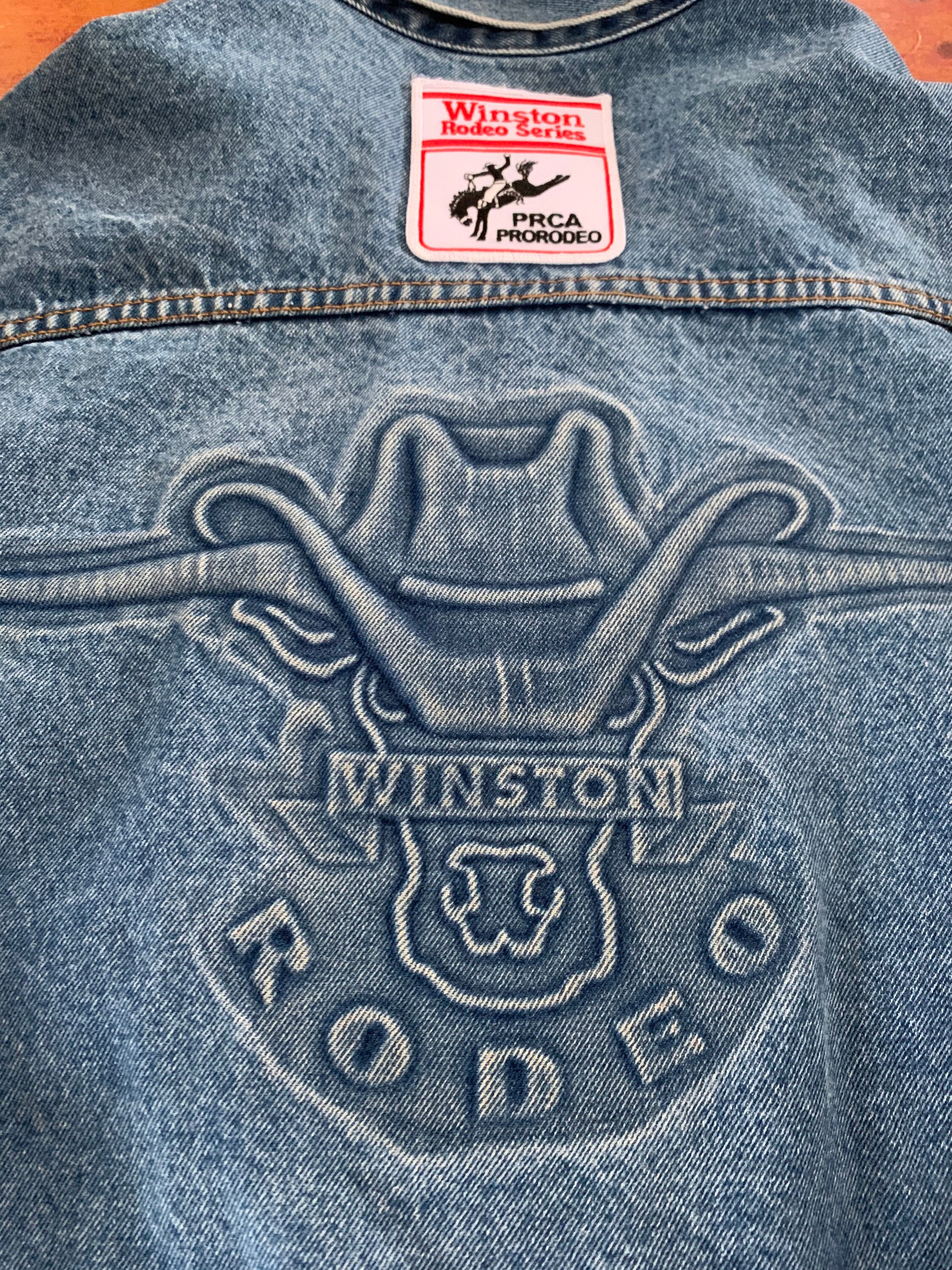 Vintage 60s 70s Winston Rodeo Denim Jacket Size Large Worn | Etsy