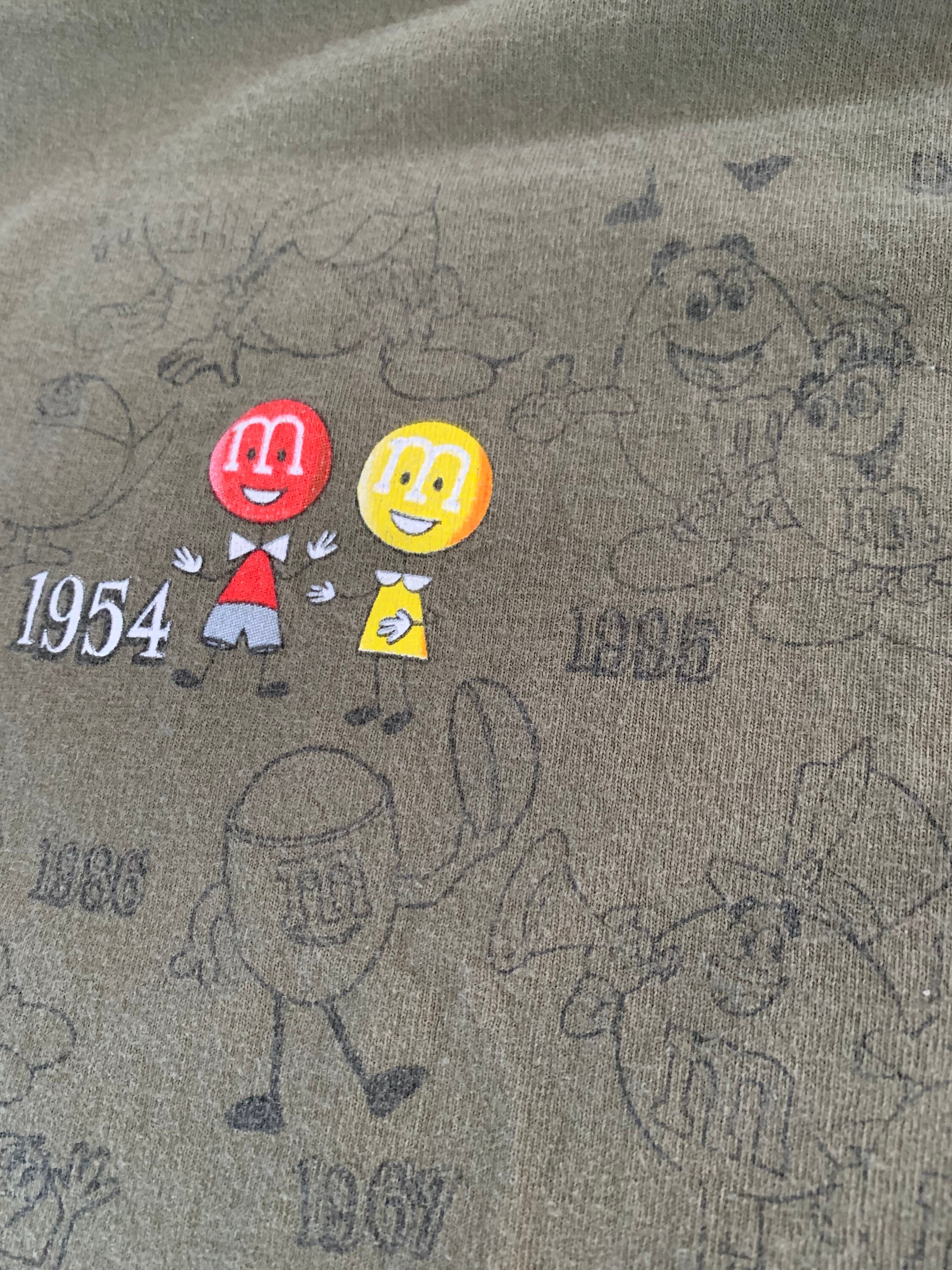 Vintage M & Ms History T Shirt Awesome Graphics Size Medium - Etsy