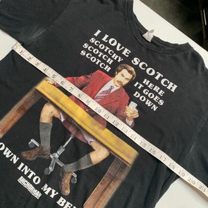 Vintage Anchorman Movie Ron Burgundy Scotch T Shirt Size Medium Awesome Graphic - Etsy