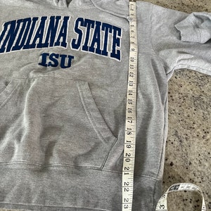 Vintage Indiana State University ISU Hoodie Sweatshirt Size Medium ...