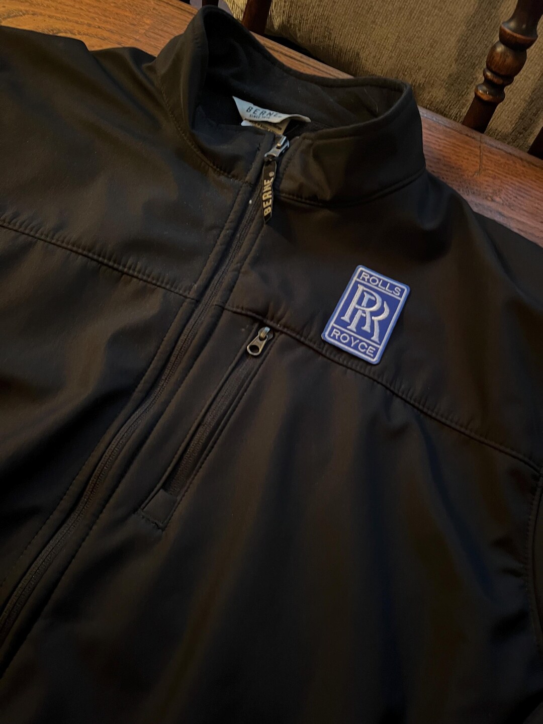 Vintage Rolls Royce Jacket Quality Brand Embroidered Logo Size 2XL Nice ...