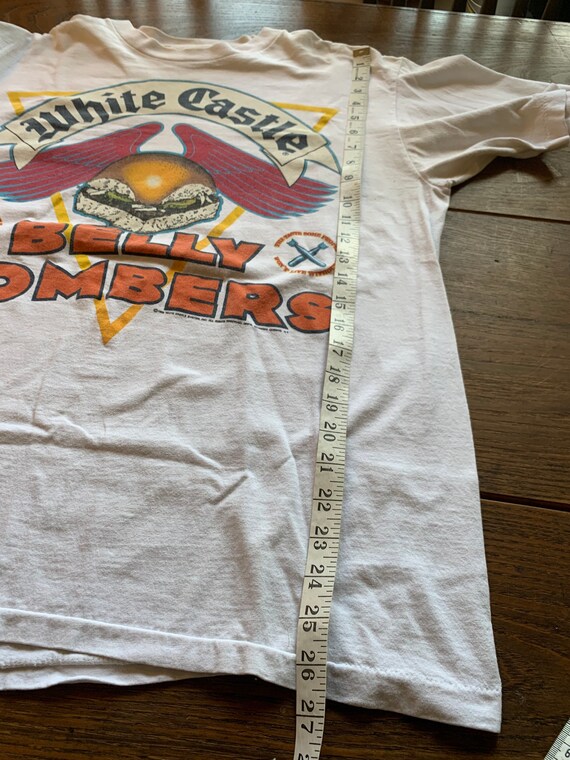 Vintage 80s White Castle Hamburger Belly Bombers T Sh… - Gem