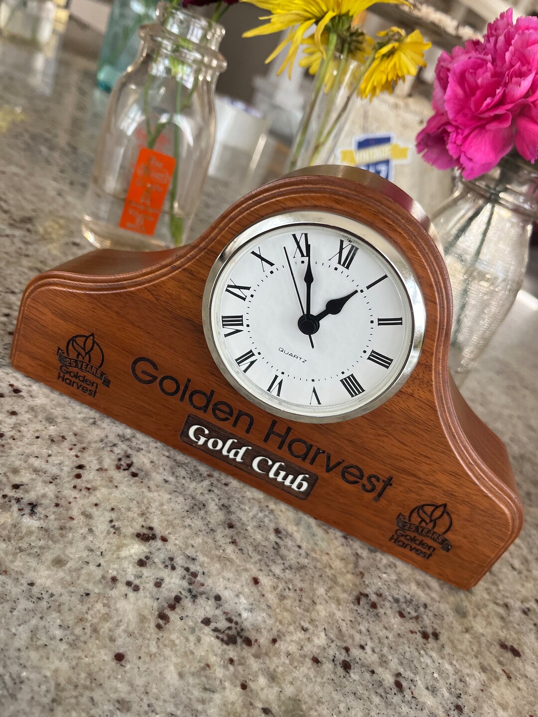 Vintage 1998 Golden Harvest Seed Corn 25th Anniversary Wood Clock ...