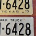 Vintage Pair 1973 Texas License Plates Farm Truck 8H 6428 New Old Stock ...