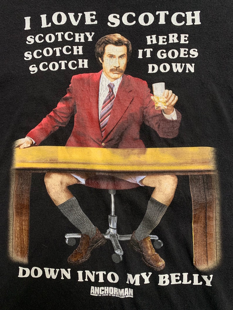 Vintage Anchorman Movie Ron Burgundy Scotch T Shirt Size - Etsy