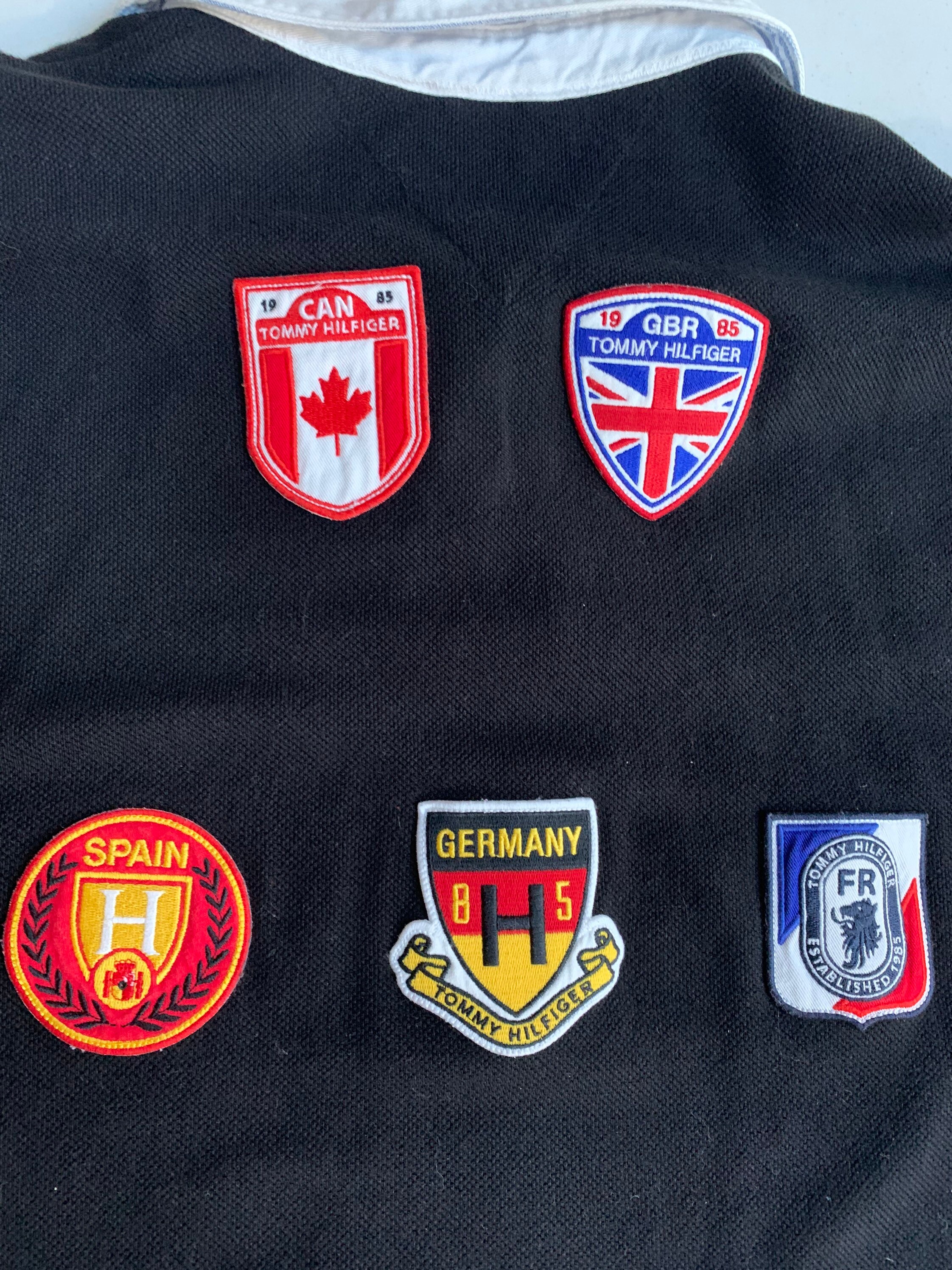 Crazy Vintage Tommy Hilfiger Polo Country Patches USA Germany France ...