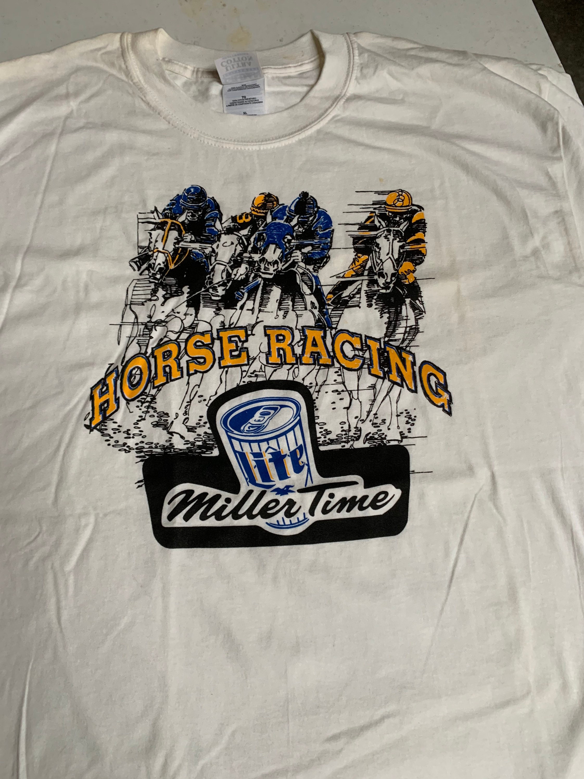 Vintage Horse Racing Miller Time T Shirt Size XL - Etsy