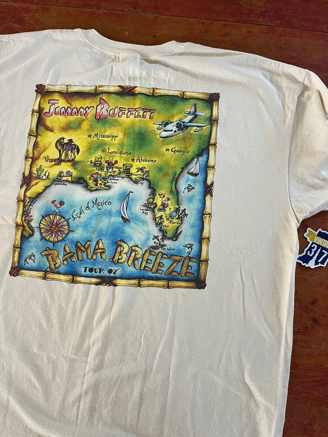 Vintage Jimmy Buffett Bama Breeze Tour T Shirt Size 3XL Double Sided ...