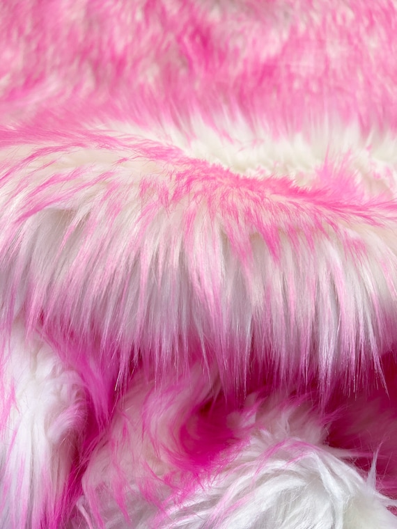 Bubblegum Faux Fur Fabric by the Yard or Meter Pink Pompom - Etsy