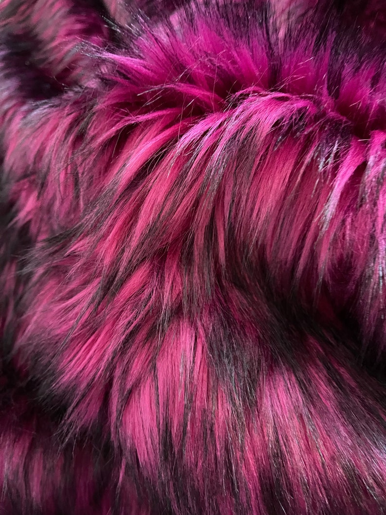 Raspberry Truffle Faux Fur Fabric by the Yard or Meter - Etsy