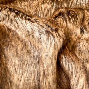 Lynx Faux Fur Fabric by the Yard or Meter Brown Natural - Etsy