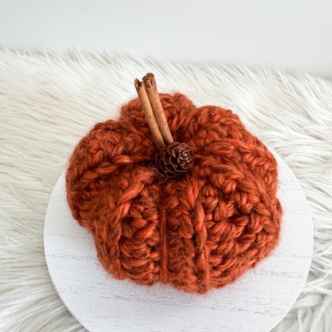 Pumpkin | Rust Crochet Fall Decor - Etsy