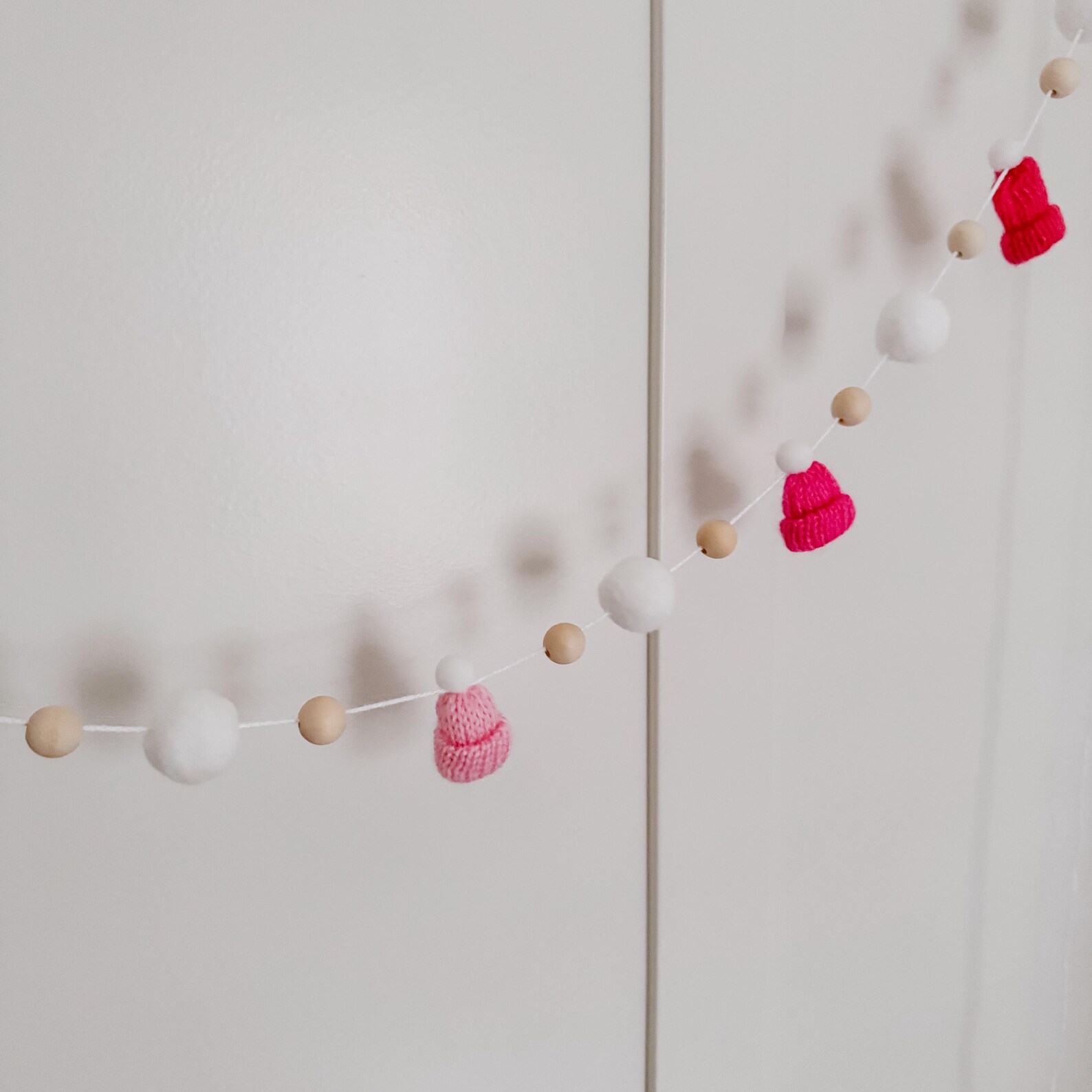 Pink Ombre Christmas Mini Knitted Toque Garland - Etsy