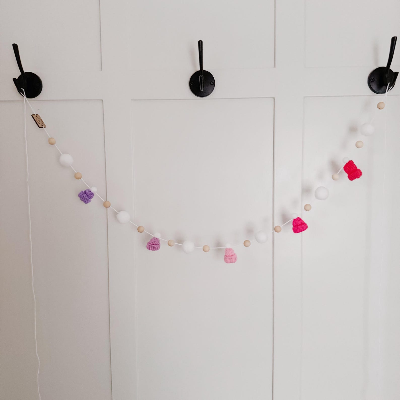Pink Ombre Christmas Mini Knitted Toque Garland - Etsy