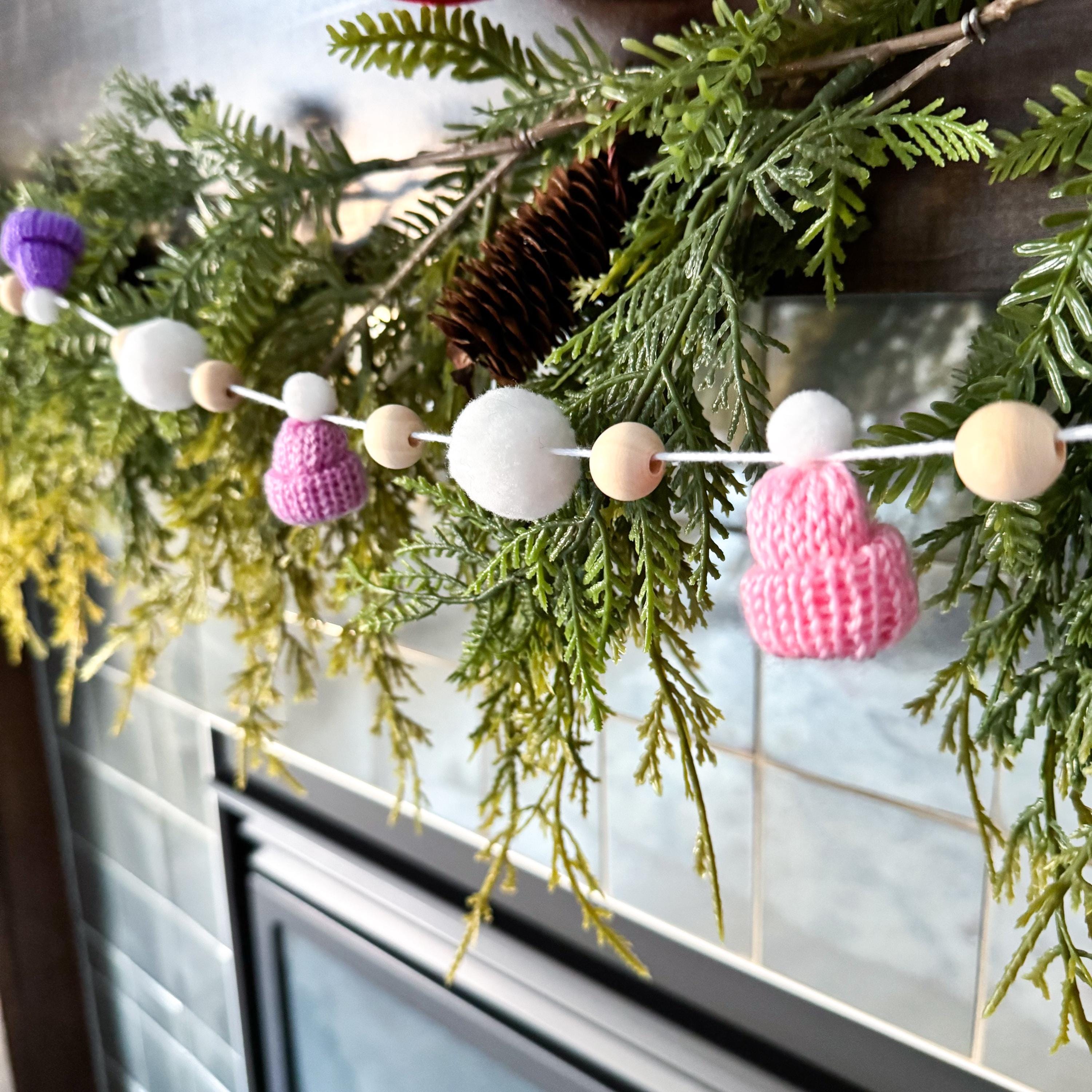 Pink Ombre Christmas Mini Knitted Toque Garland - Etsy