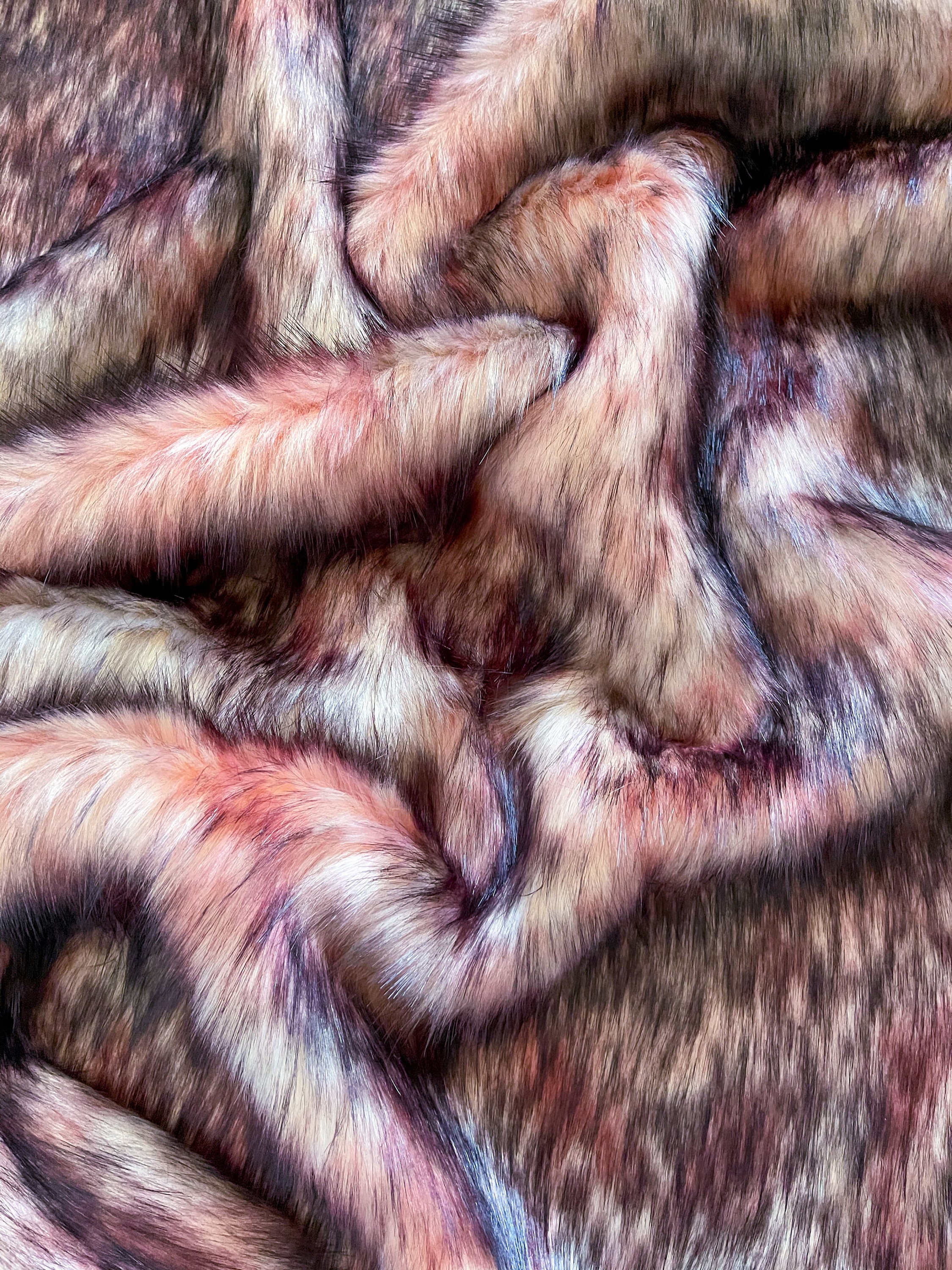 Flamingo Faux fur fabric by the yard or meter Blush Pink - Etsy.de