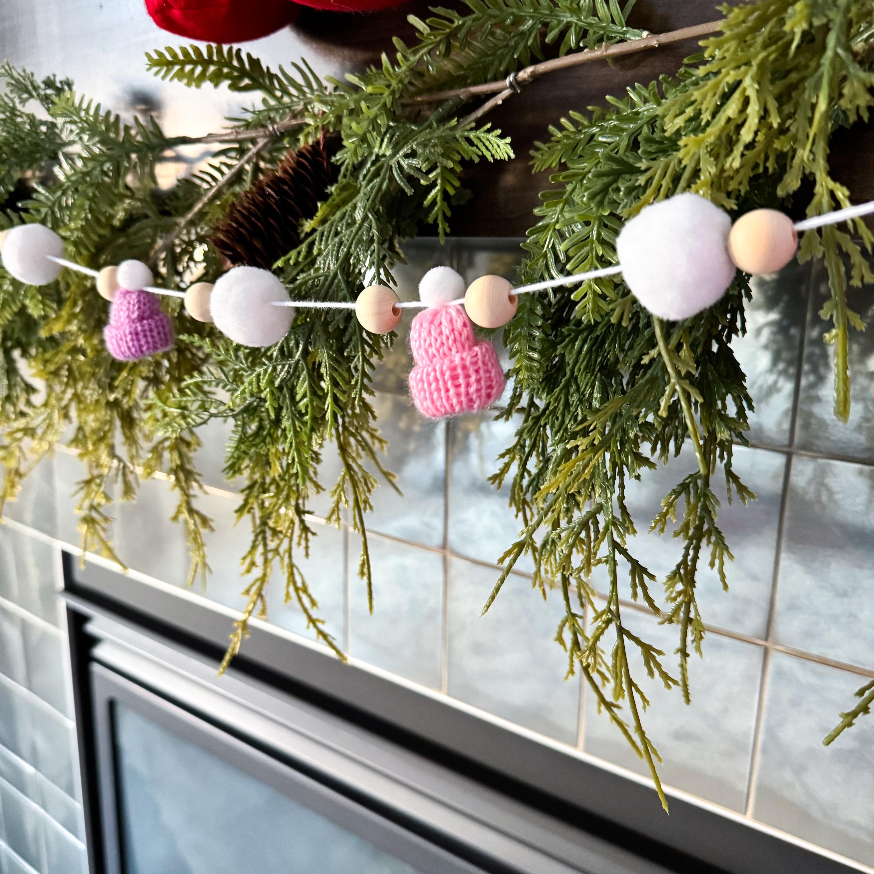 Pink Ombre Christmas Mini Knitted Toque Garland - Etsy