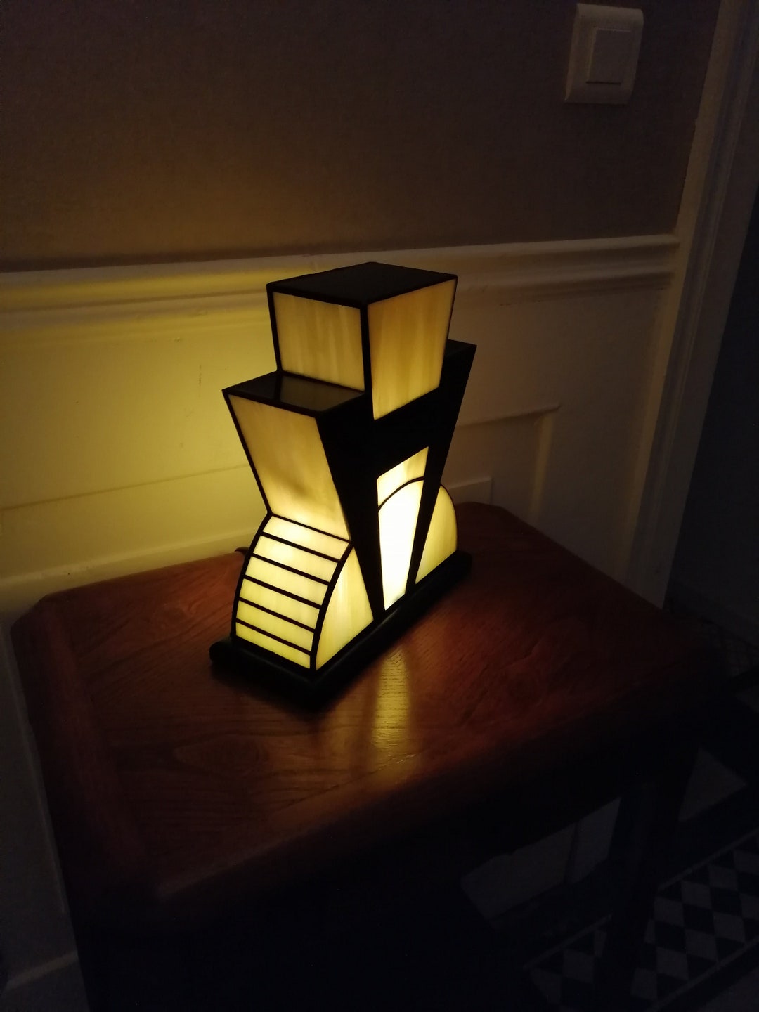 Tiffany Stained Glass Art Deco Lamp "1926 Maya" (TM) - Etsy