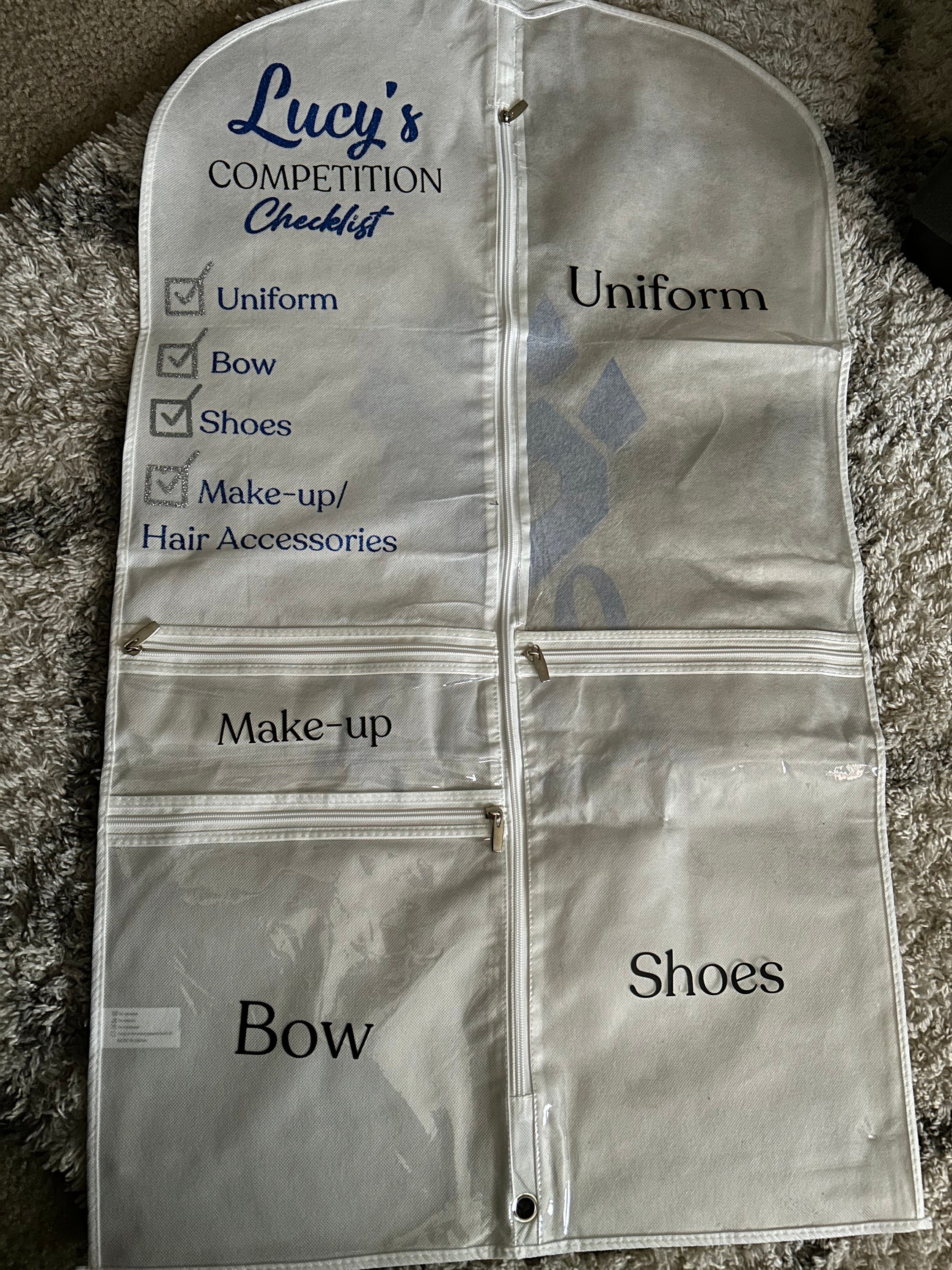 NOW AVAILABLE in White! Personalized Cheer Competition Garment Bags ...