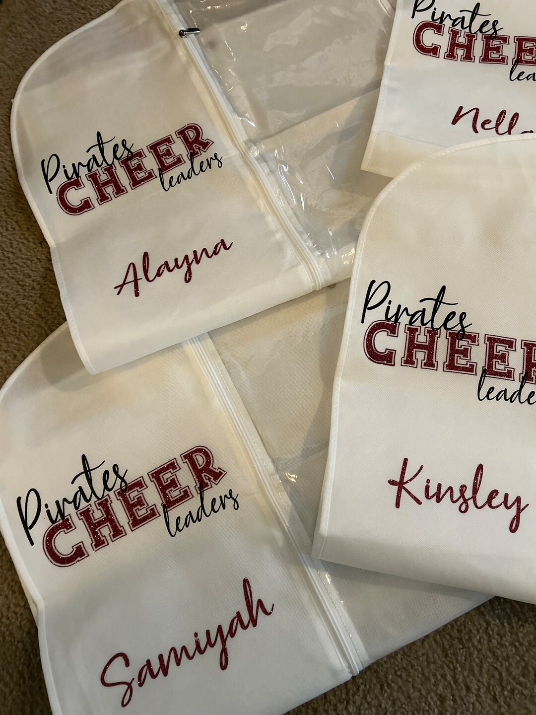 NOW AVAILABLE in White! Personalized Cheer Competition Garment Bags ...