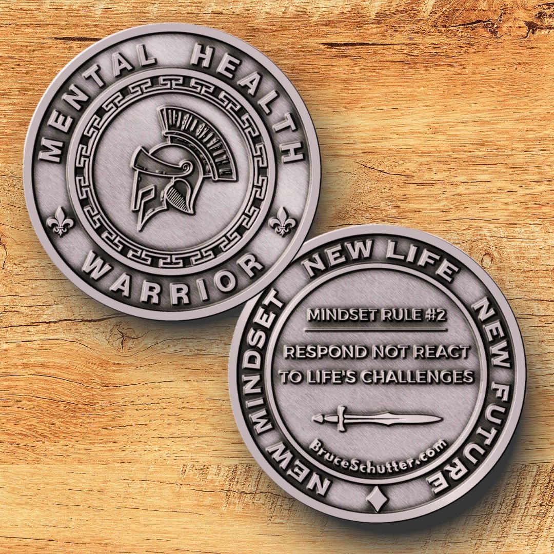 Mental Health Warrior Challenge Coin Mindset Rule 2 Recovery EDC ...