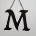 Letter M. Black M. Large Metal M. Metal Letter M. Wedding Decor. Home ...