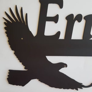 Family Name Sign. Metal Sign. Eagle Sign. Metal Eagle Name Sign. Metal ...