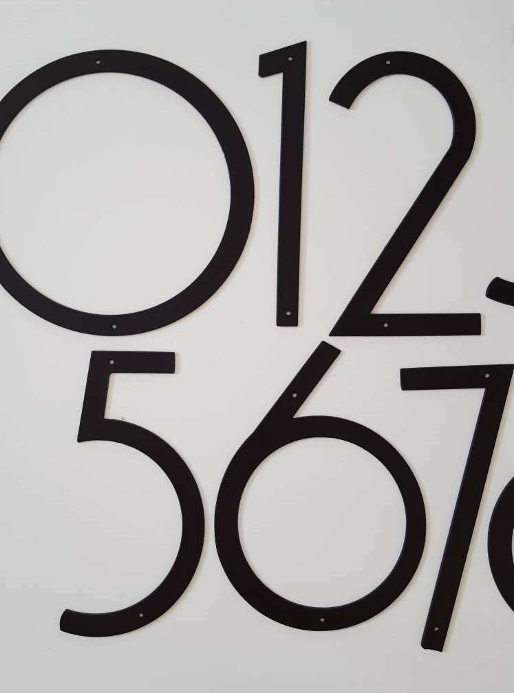 Modern Font 10 Inch House Numbers and Letters. House Numbers and Street ...