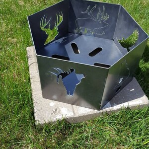 Fire Pit. Wildlife Fire Pit. Nature Fire Pit. Metal Decor. Yard Decor ...