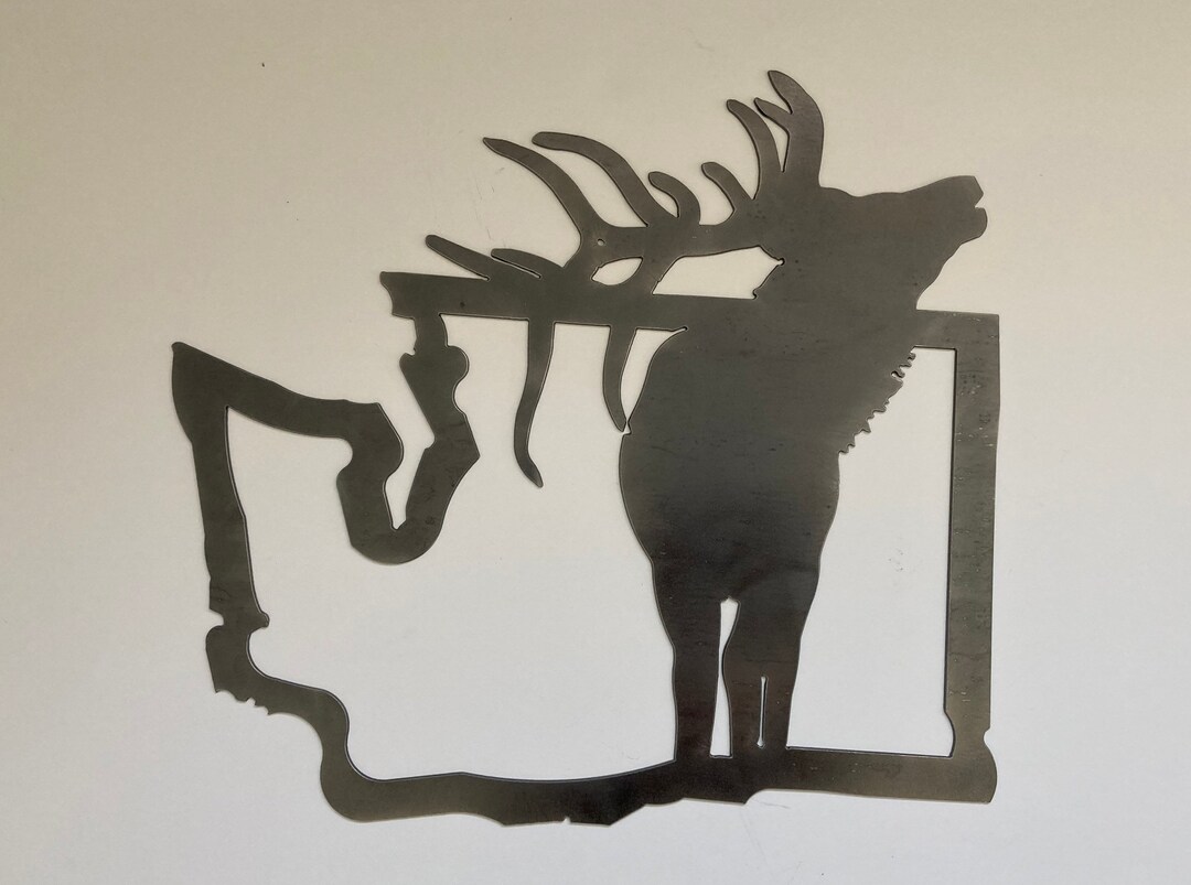 Washington Elk Metal Art. Elk Wall Art. Washington Metal Decor ...