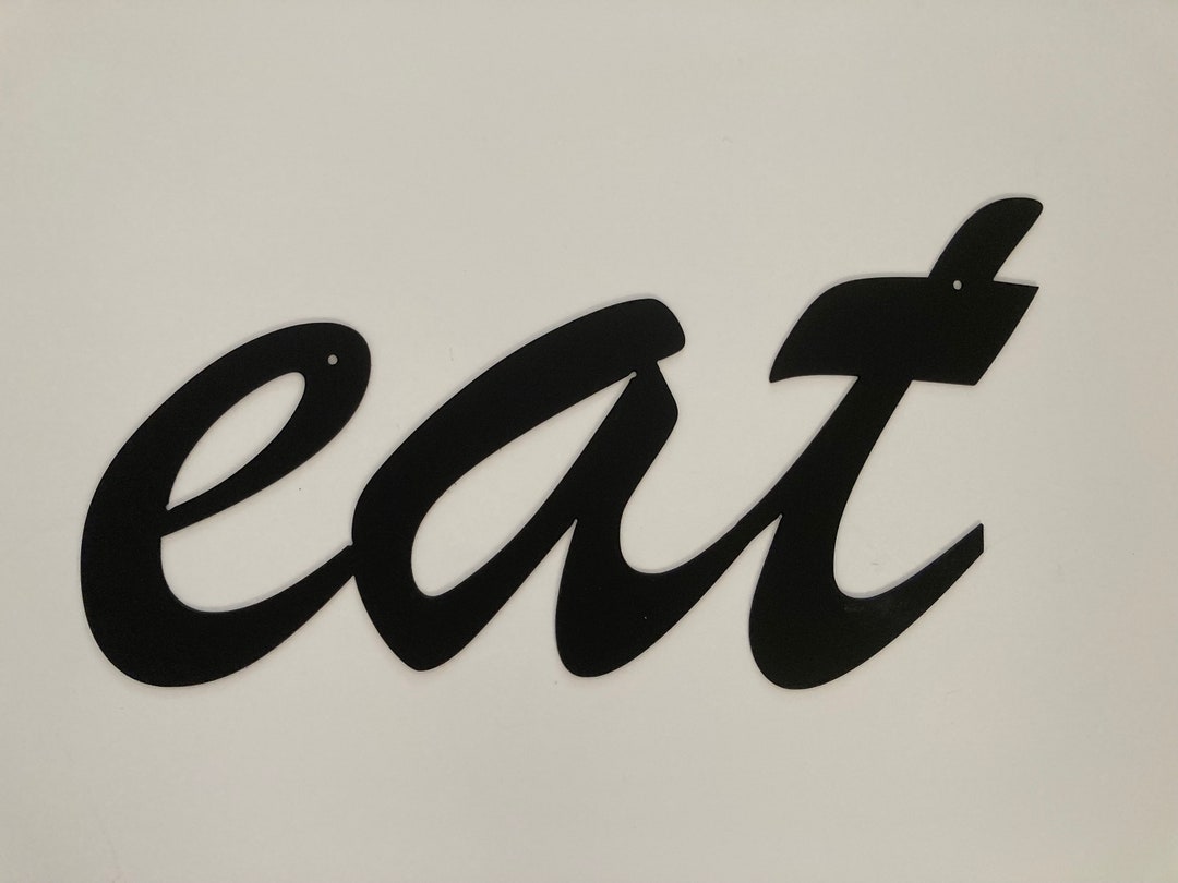 Metal Wall Decor. Metal Eat Sign. Eat. Metal Word Art. Shelf Decor ...
