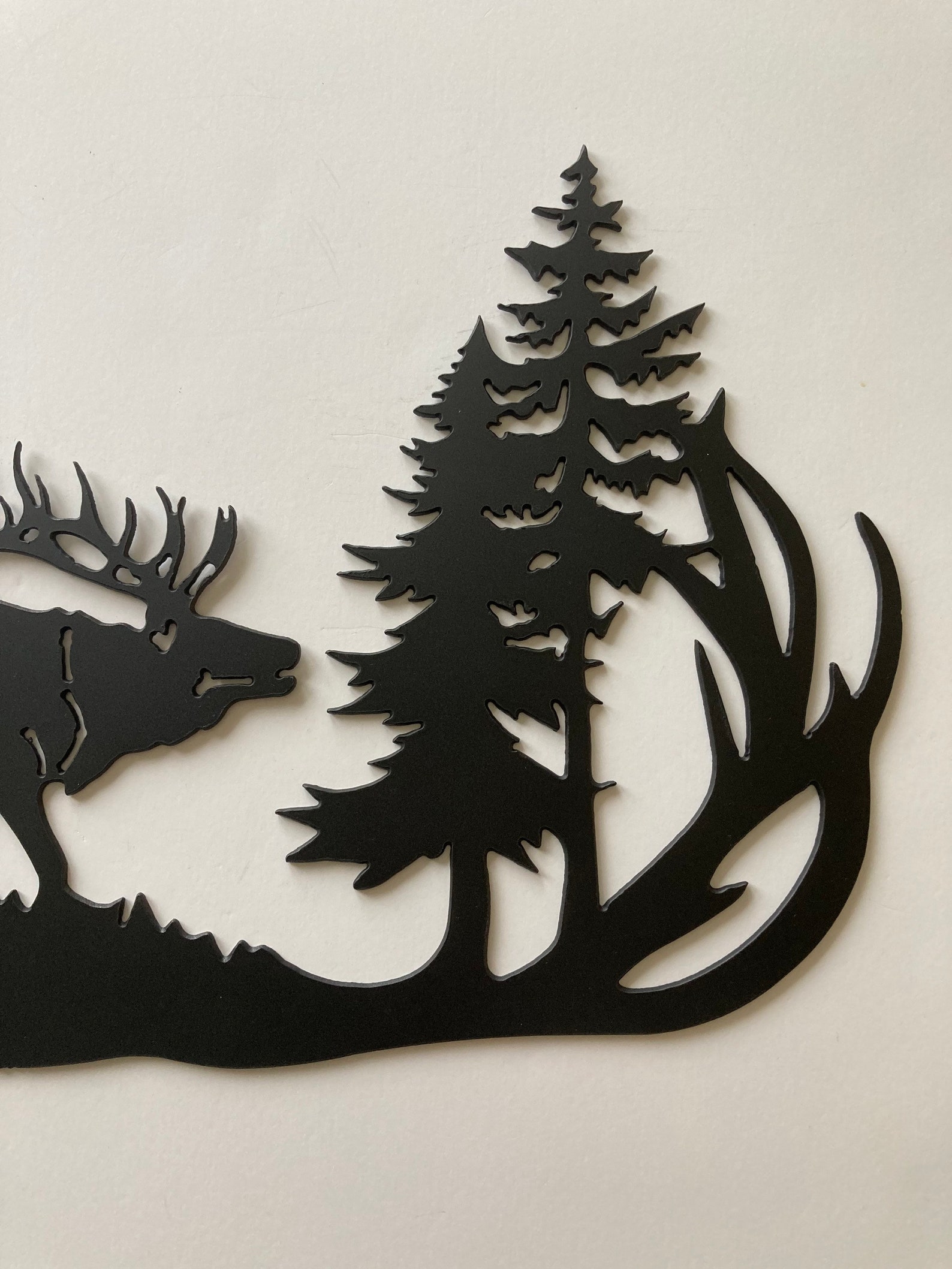 Elk Wall Art. Metal Elk Scene. Metal Decor. Wildlife Wall Art. Wildlife ...