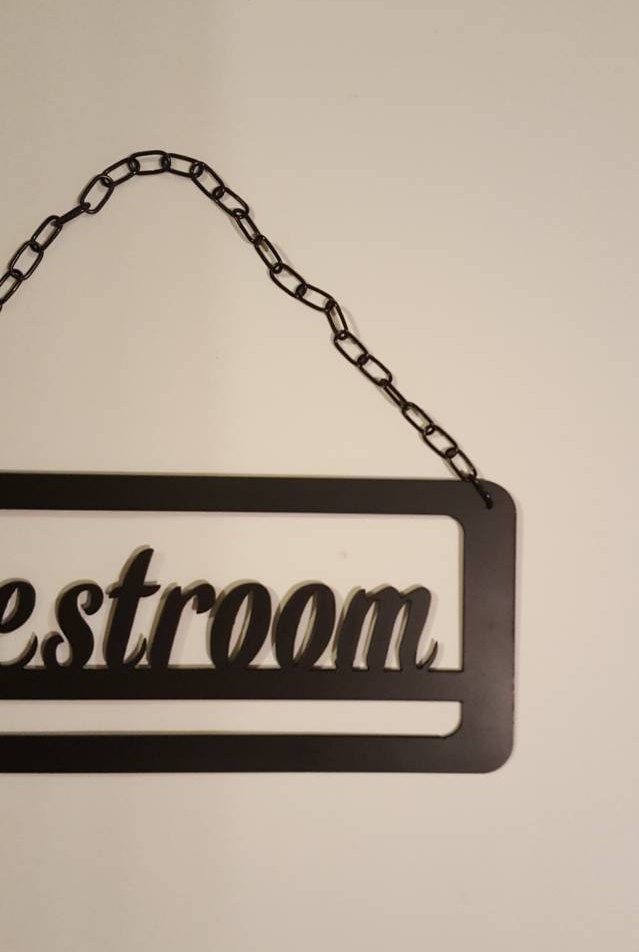 Metal Wall Art. Restroom Sign. Metal Restroom. Bathroom Sign. - Etsy