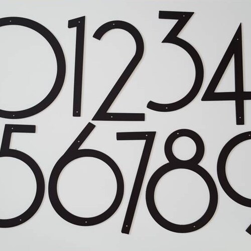 8 Inch Black House Numbers Traditional Address Apartment - Etsy