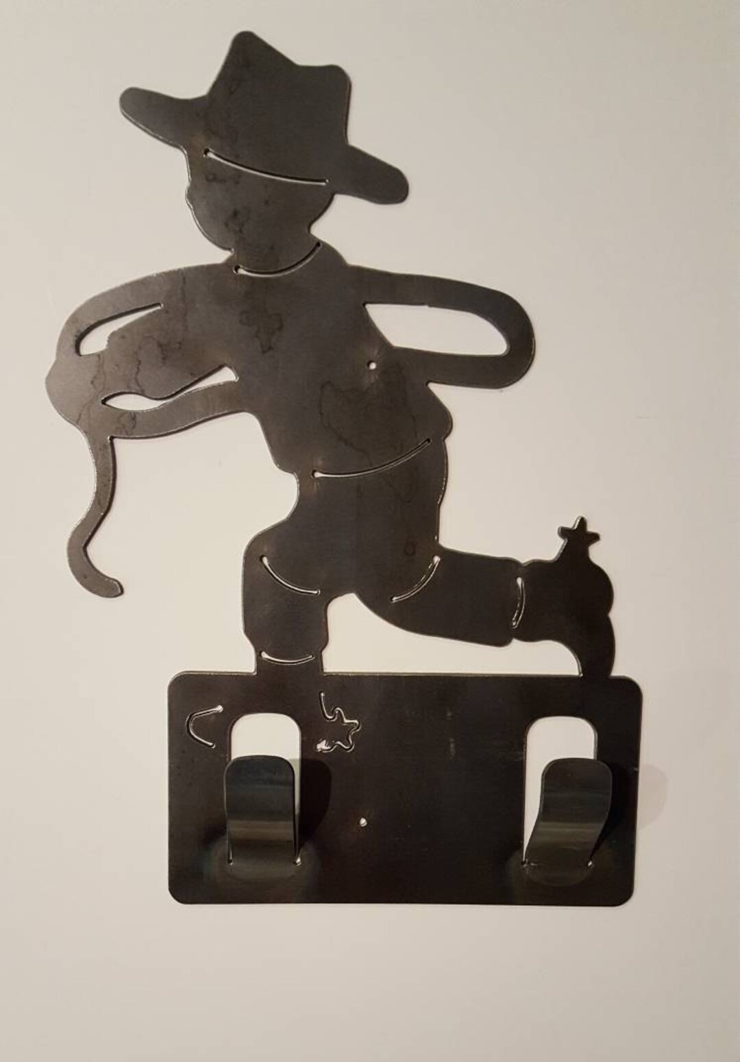 Cowboy Metal Art. Metal Wall Art. Cowboy Roping. Metal Cowboy Hooks ...