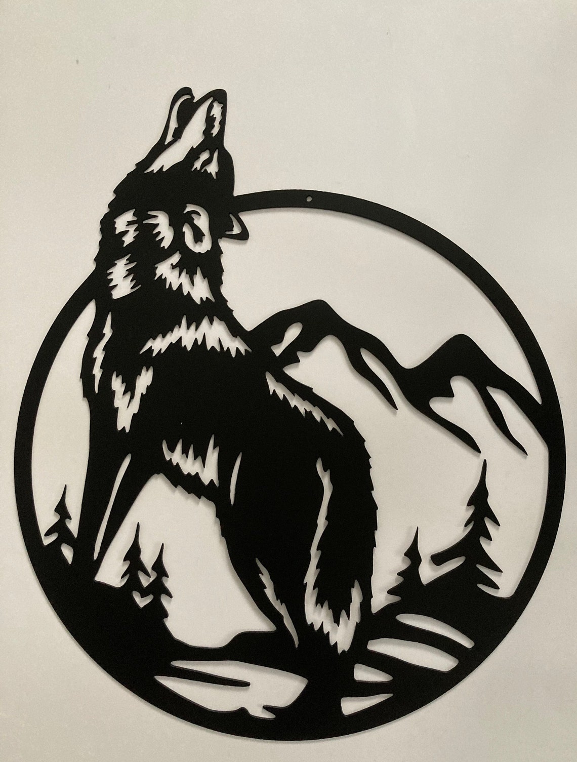 Large Metal Wolf Wall Scene. Wolf Metal Art. Wolf Mountains - Etsy