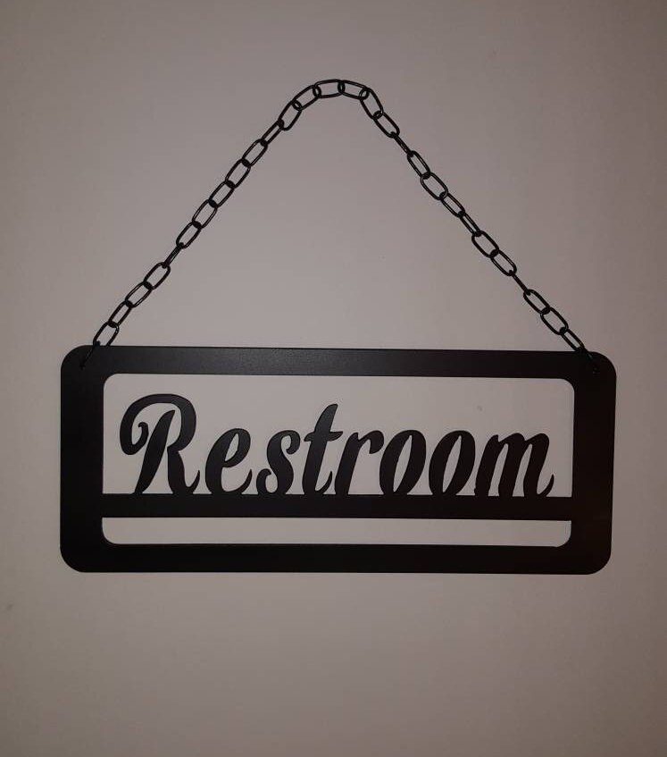 Metal Wall Art. Restroom Sign. Metal Restroom. Bathroom Sign. - Etsy