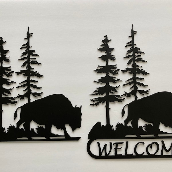 Metal Bison Sign - Etsy
