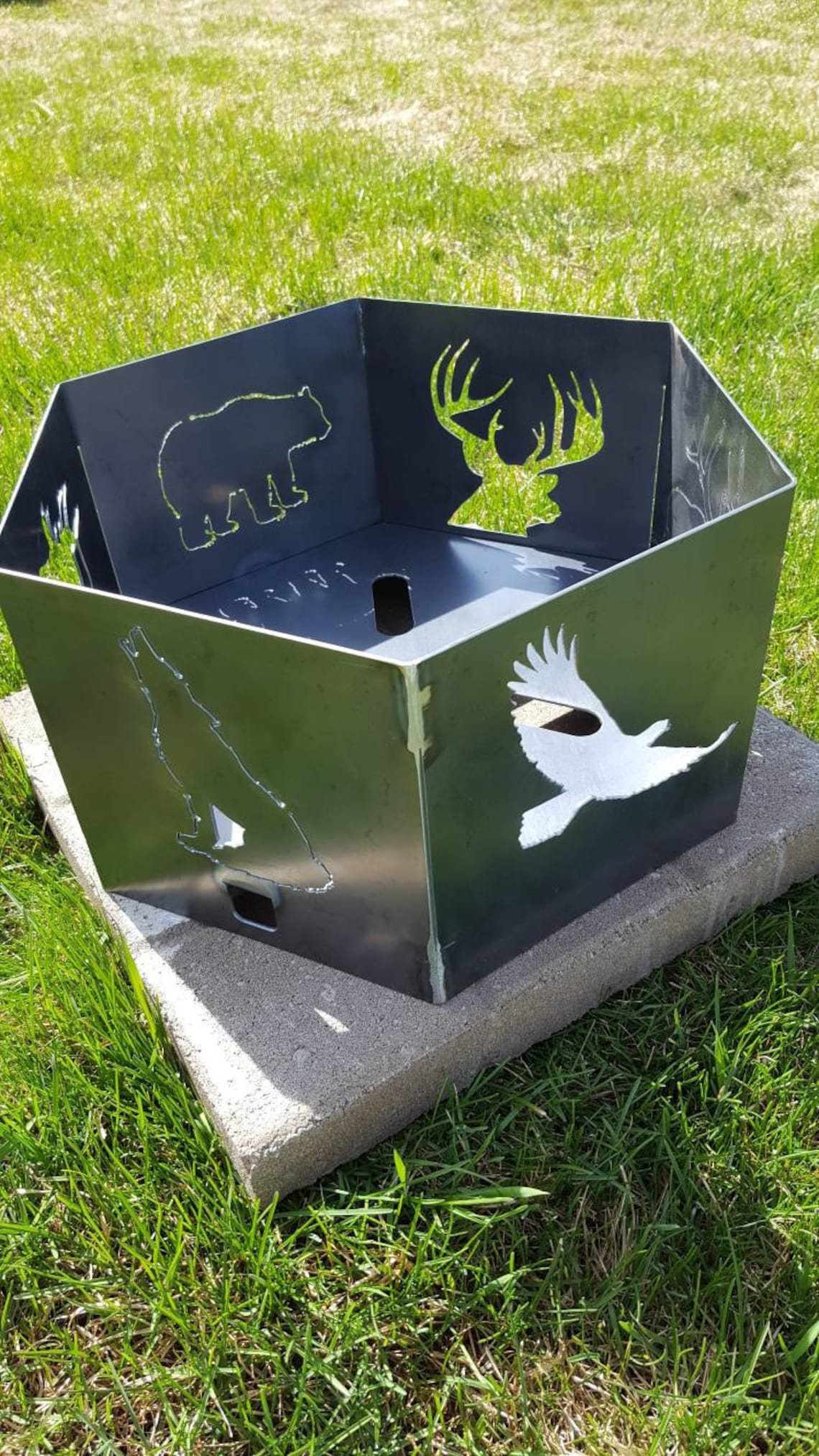 Fire Pit. Wildlife Fire Pit. Nature Fire Pit. Metal Decor. | Etsy