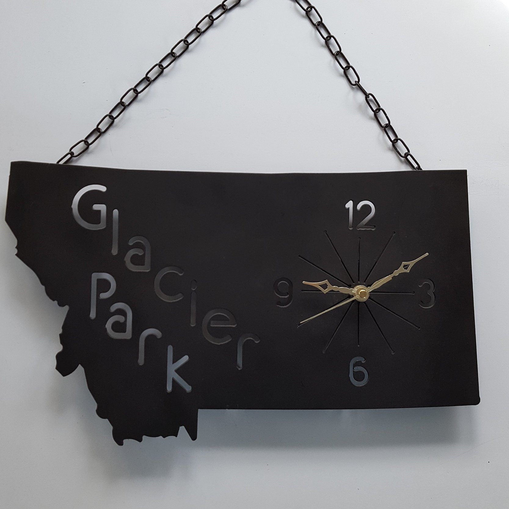 Montana Clock. Glacier National Park Clock. Montana Souvenir. Montana ...