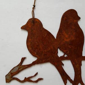 Birds Wall Art. Metal Wall Art. Rusty Metal Birds. Bird Wall Decor ...
