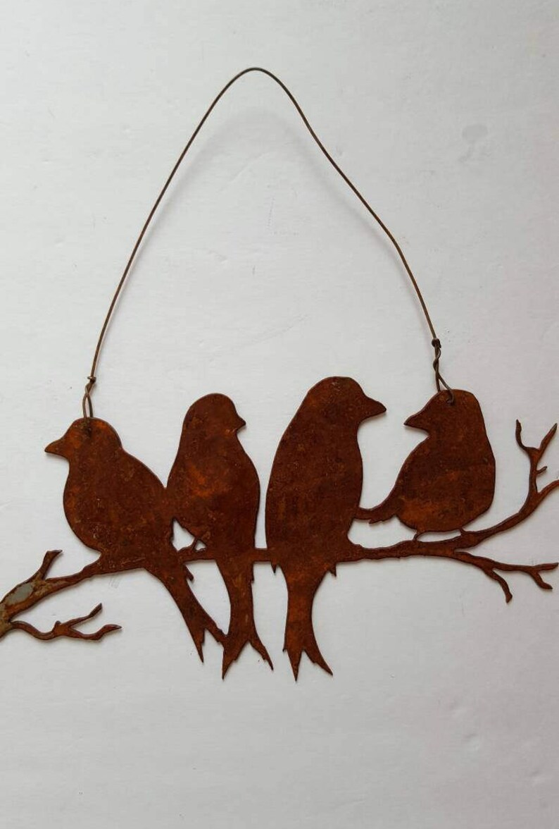 Birds Wall Art. Metal Wall Art. Rusty Metal Birds. Bird Wall | Etsy