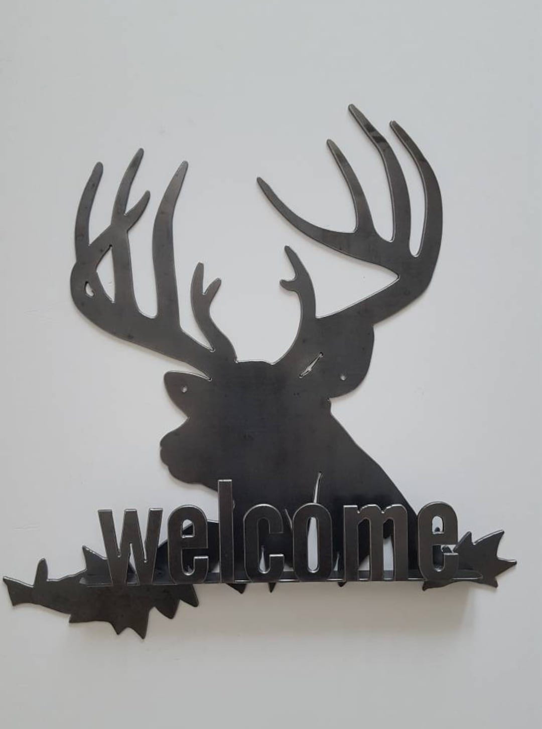 Deer Welcome Sign. 3D Metal Decor. Wildlife Art. Wildlife Decor. Deer ...