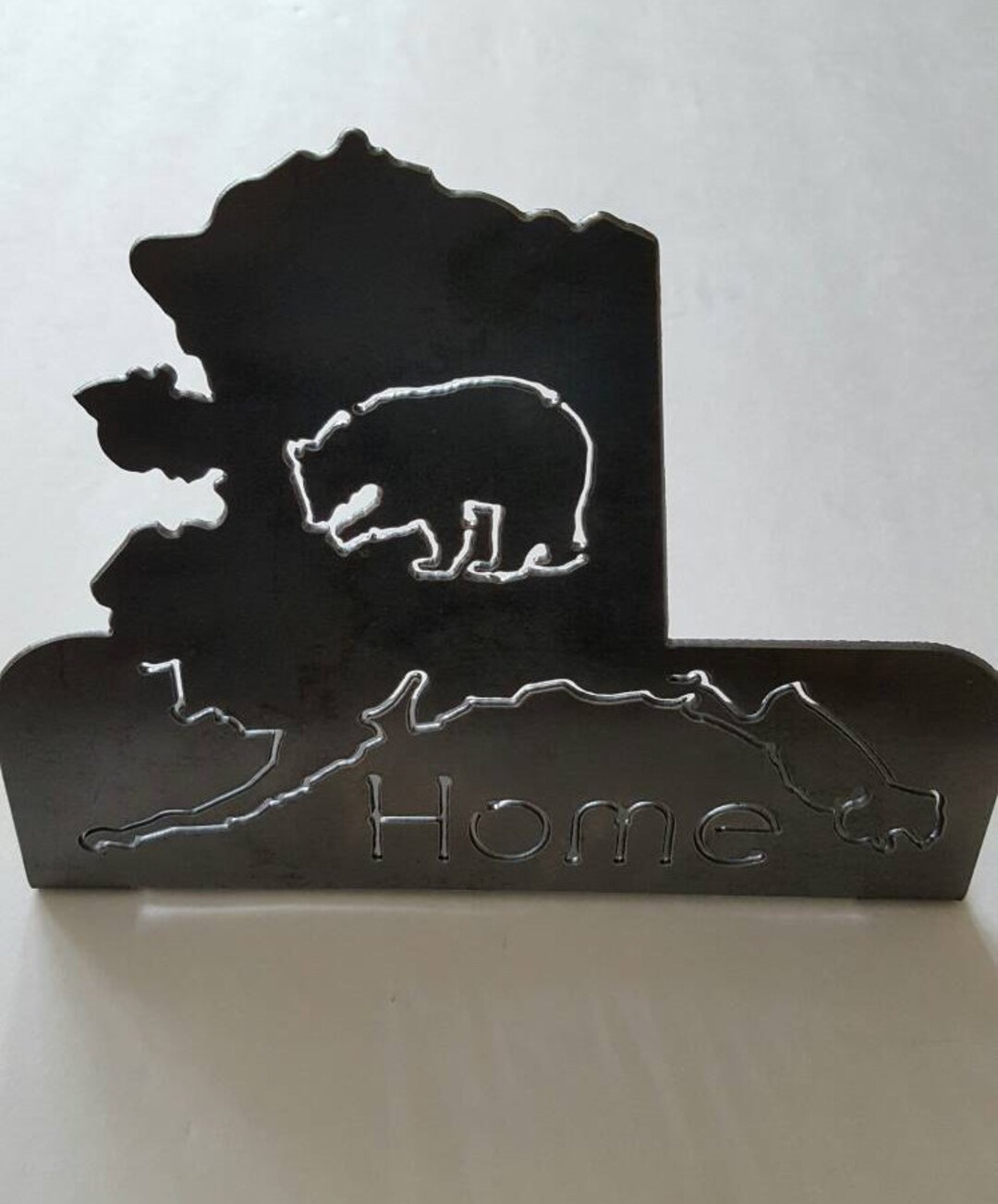 Alaska Decor. Alaska Bear Decor. Alaska Metal Decor. Alaska Wildlife ...