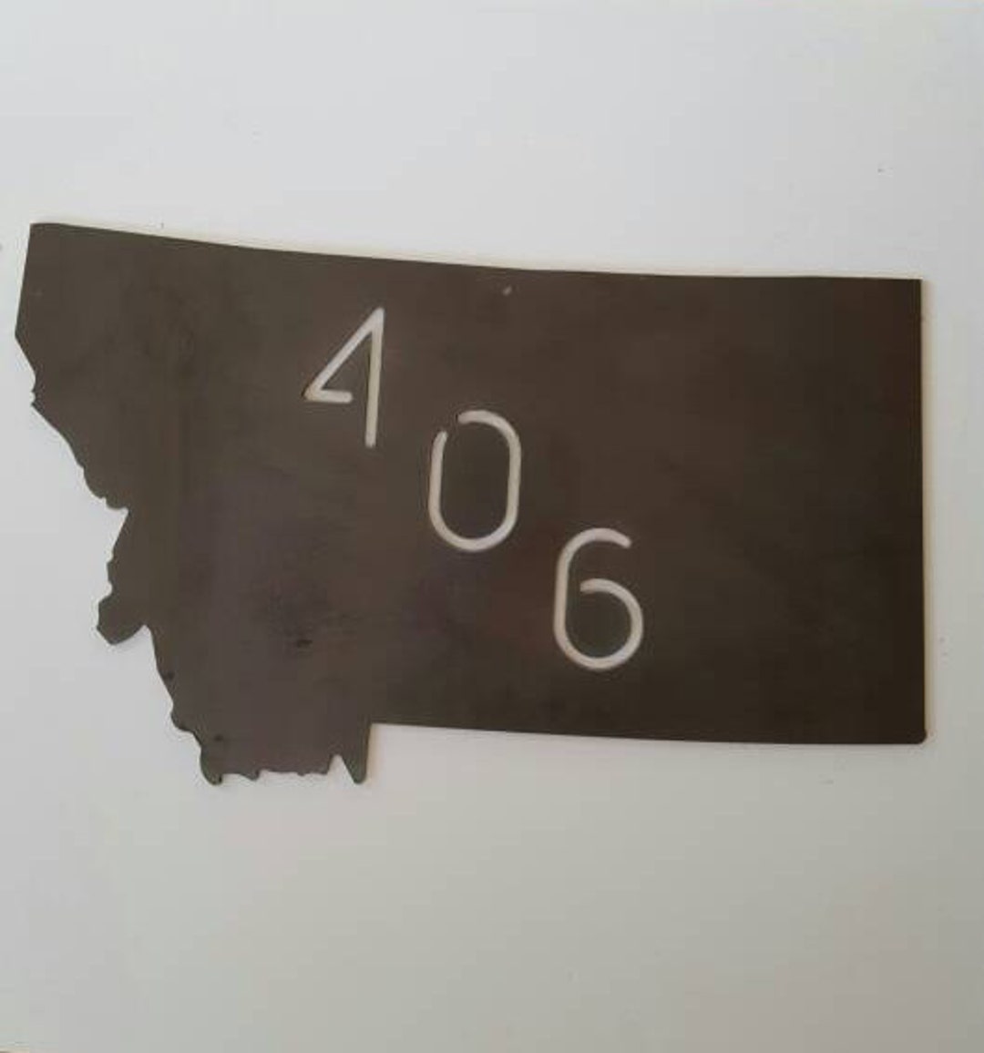 Montana 406 Area Code. Montana Souvenir. Metal Wall Art. Montana Home ...