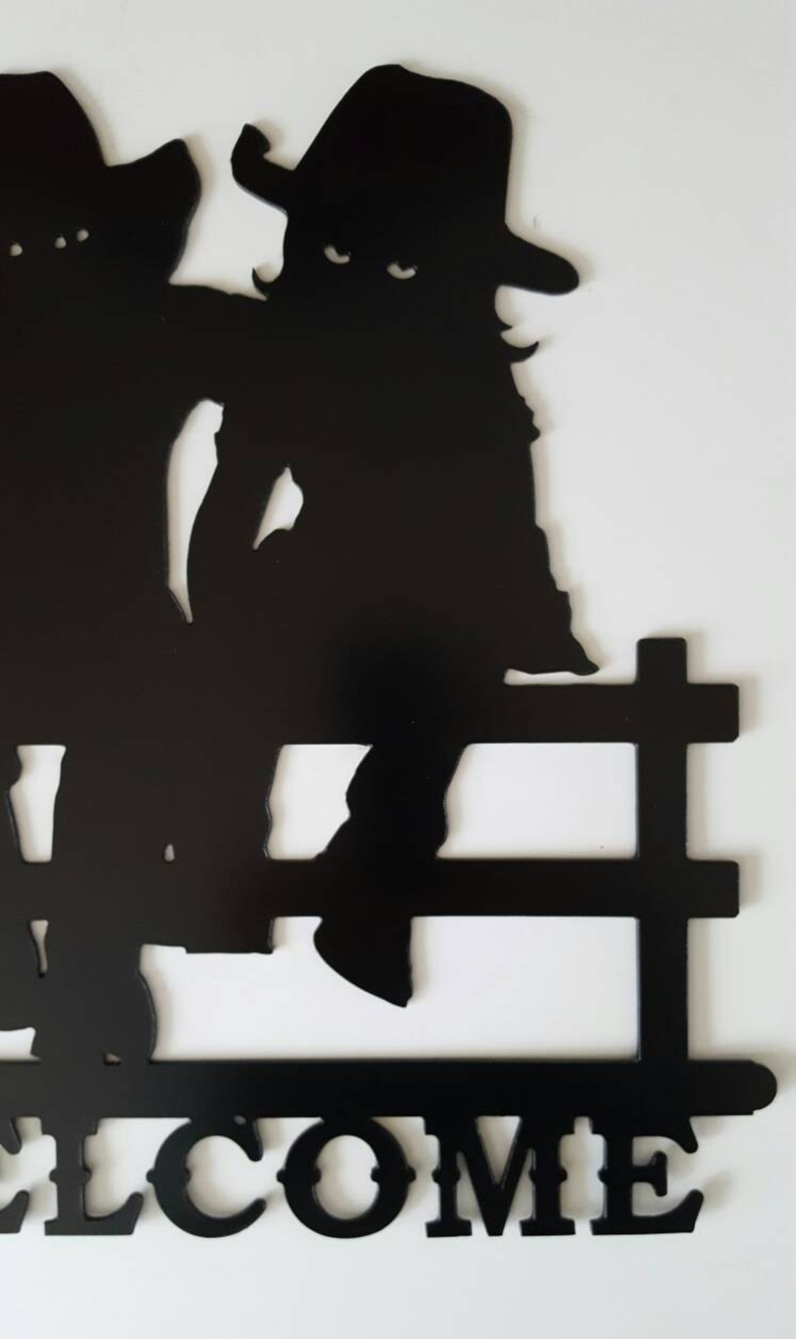 Metal Wall Art. Cowboy. Cowgirl. Welcome Sign. Cowboy Welcome | Etsy