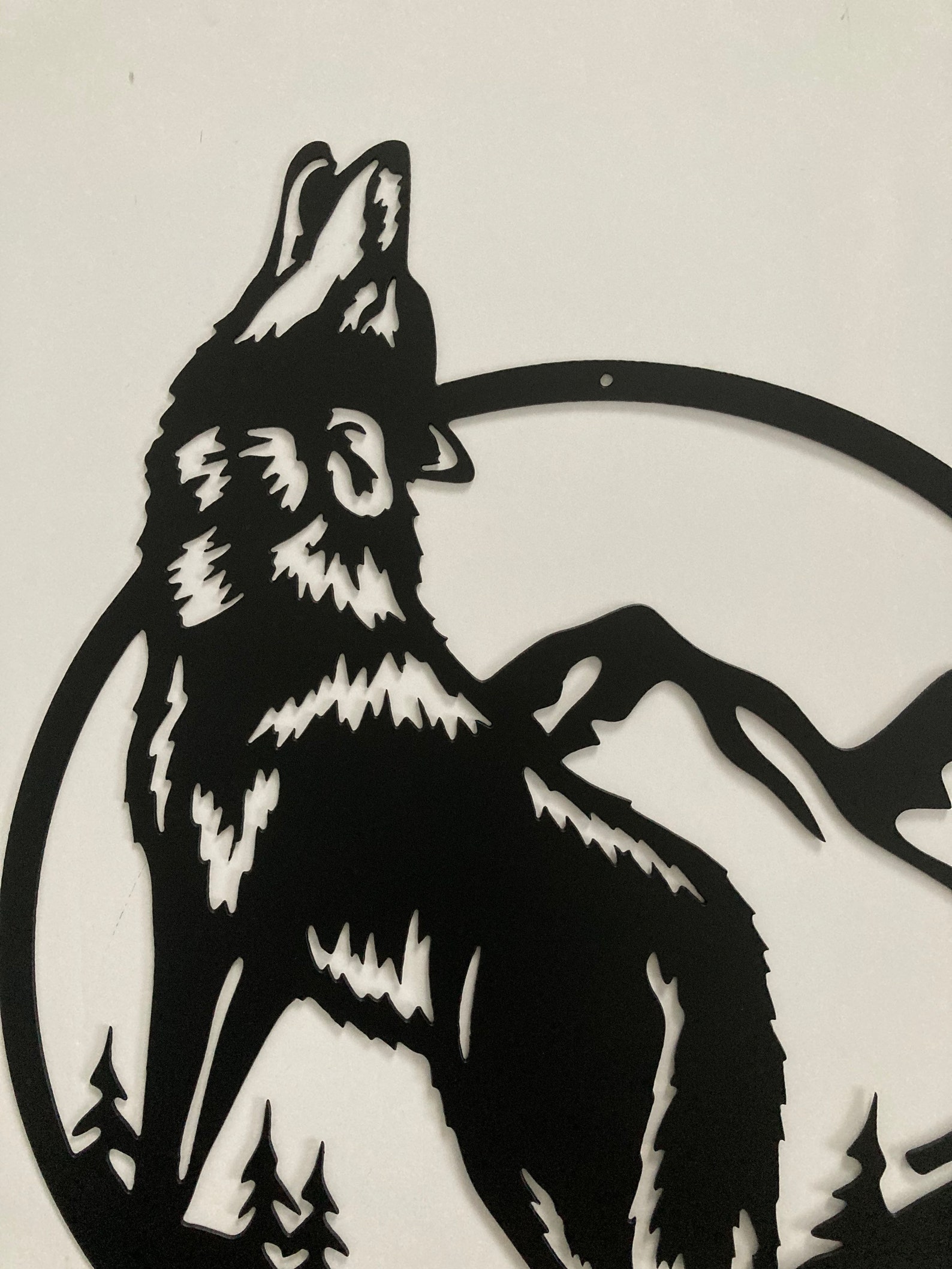 Large Metal Wolf Wall Scene. Wolf Metal Art. Wolf Mountains | Etsy