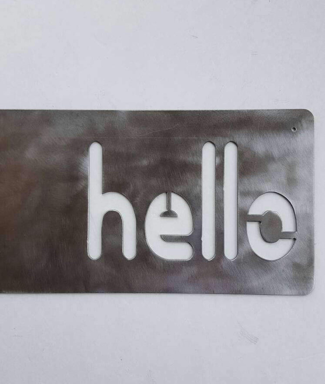 Hello Sign. Metal Wall Art. Metal Sign. Metal Hello. Metal - Etsy