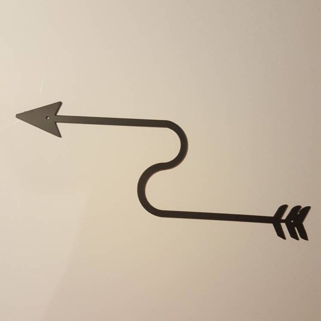 Arrow. Metal Wall Art. Metal Arrow. Metal Wall Decor. Curved Arrow ...