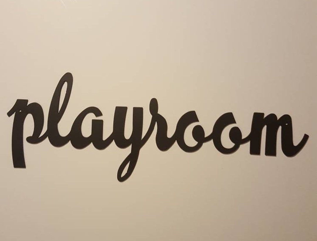 Playroom Sign. Metal Wall Art. Metal Sign. Metal Wall Decor. Black ...